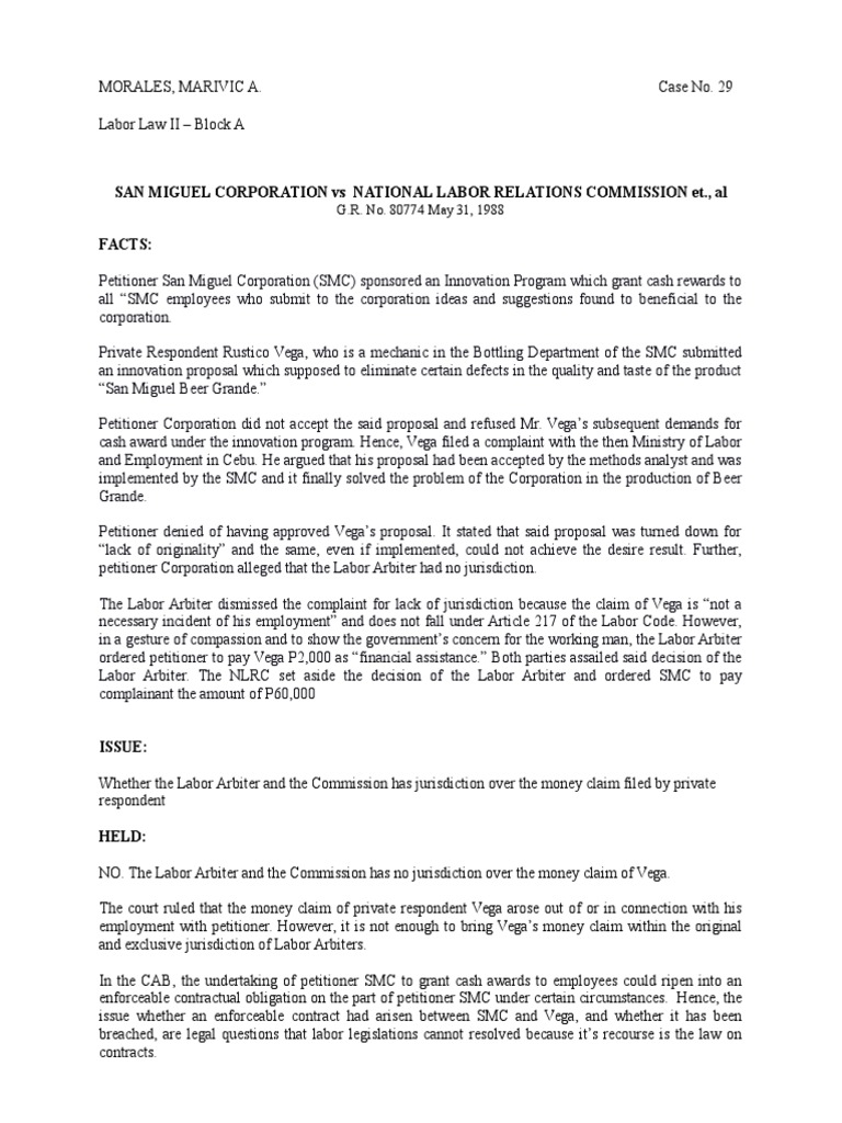 SMC Vs NLRC | PDF | Arbitration | Labour Law