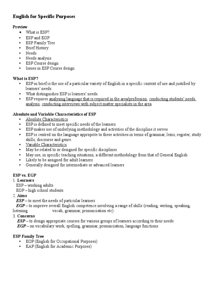 Understanding English for Specific Purposes | PDF | Linguistics ...