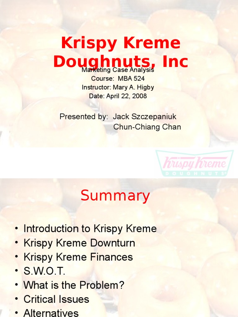 Krispy Kreme Marketing Case Study | PDF | Equity (Finance) | Expense
