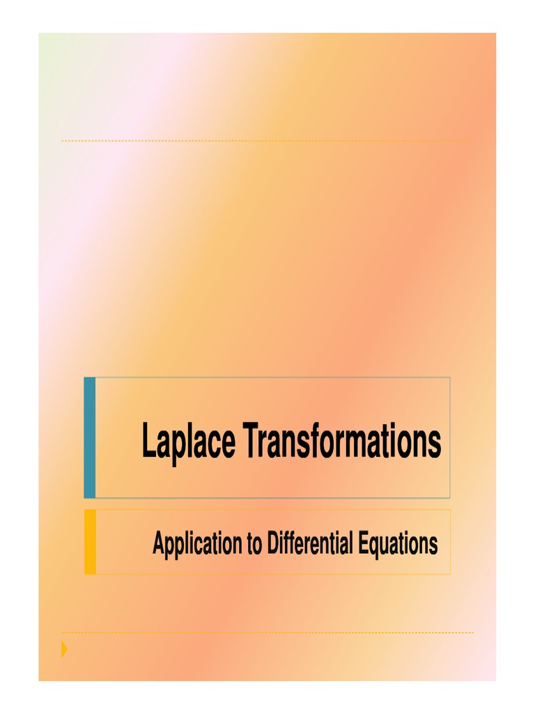 Laplace Transformations | PDF | Laplace Transform | Integral