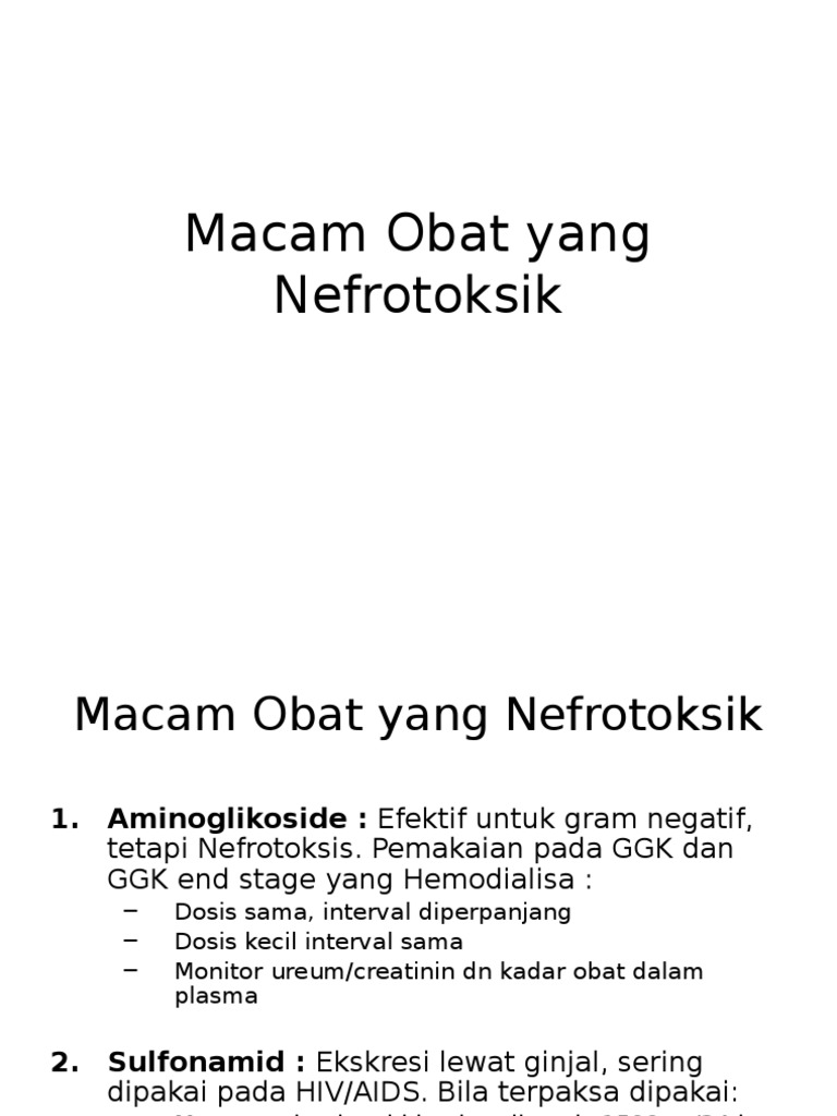 Obat Yang Nefrotoksik | PDF