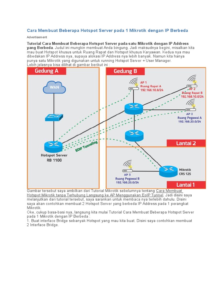 Cara Membuat Beberapa Hotspot Server Pada 1 Mikrotik Dengan IP Berbeda ...