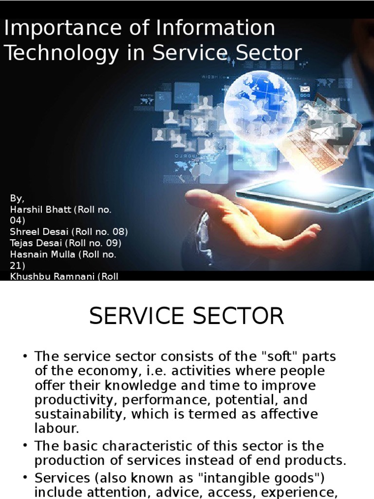 Information Technology in Service Sector | PDF | Educational Technology ...