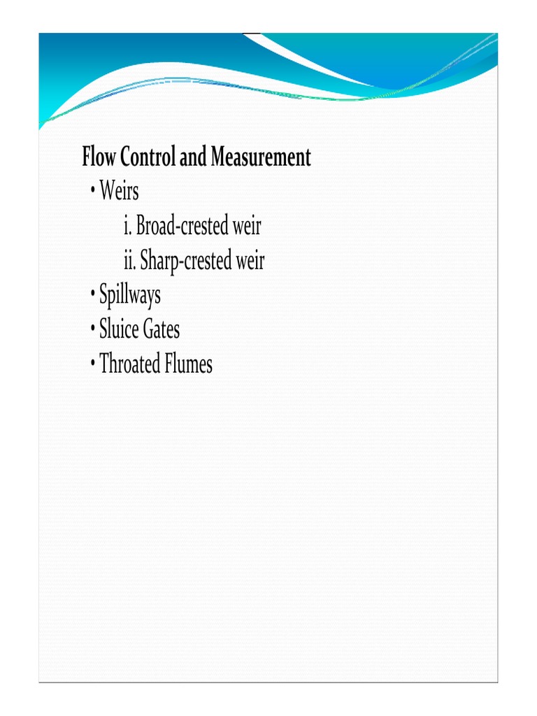 04 Flow Control Structures-1 | Download Free PDF | Spillway | Fluvial ...