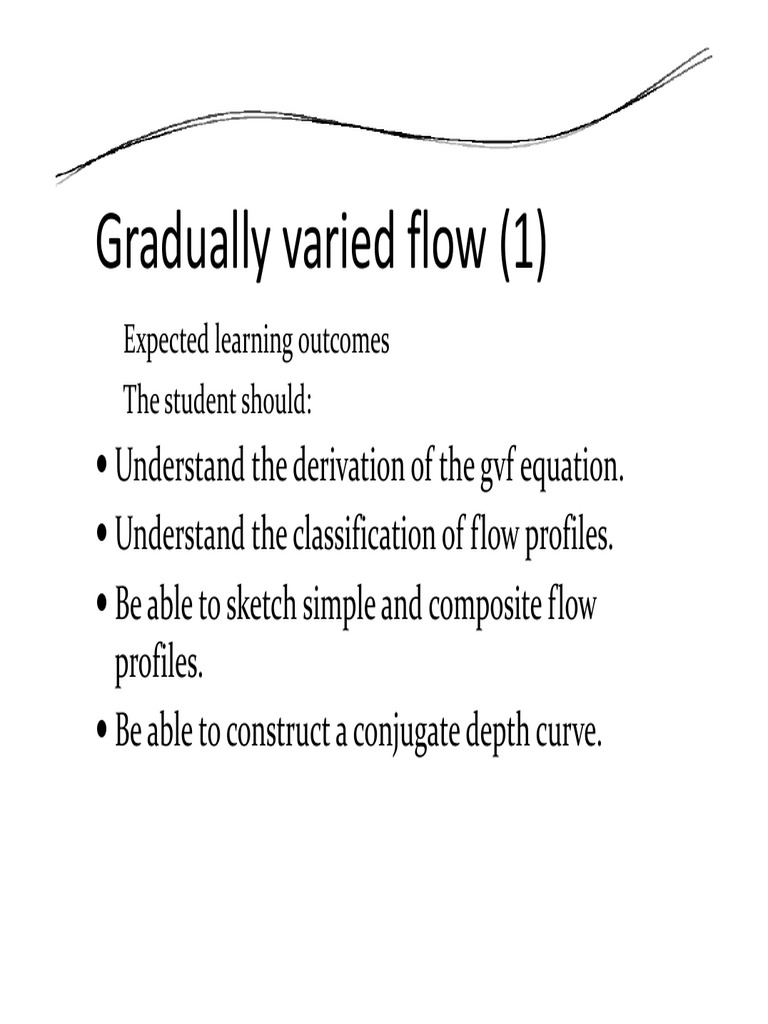 05 Gradually Varied Flow 1 - 2 BW | PDF | Computers