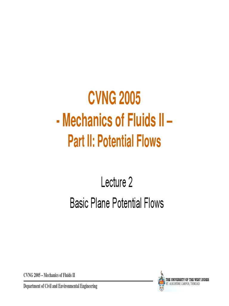 08 Potential Flow 2 | PDF | Vortices | Fluid Dynamics