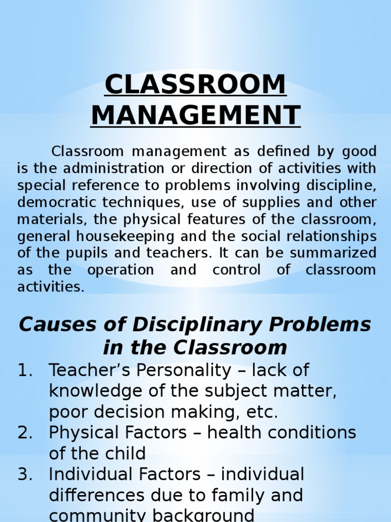 Classroom Management Guide | PDF | Classroom Management | Classroom