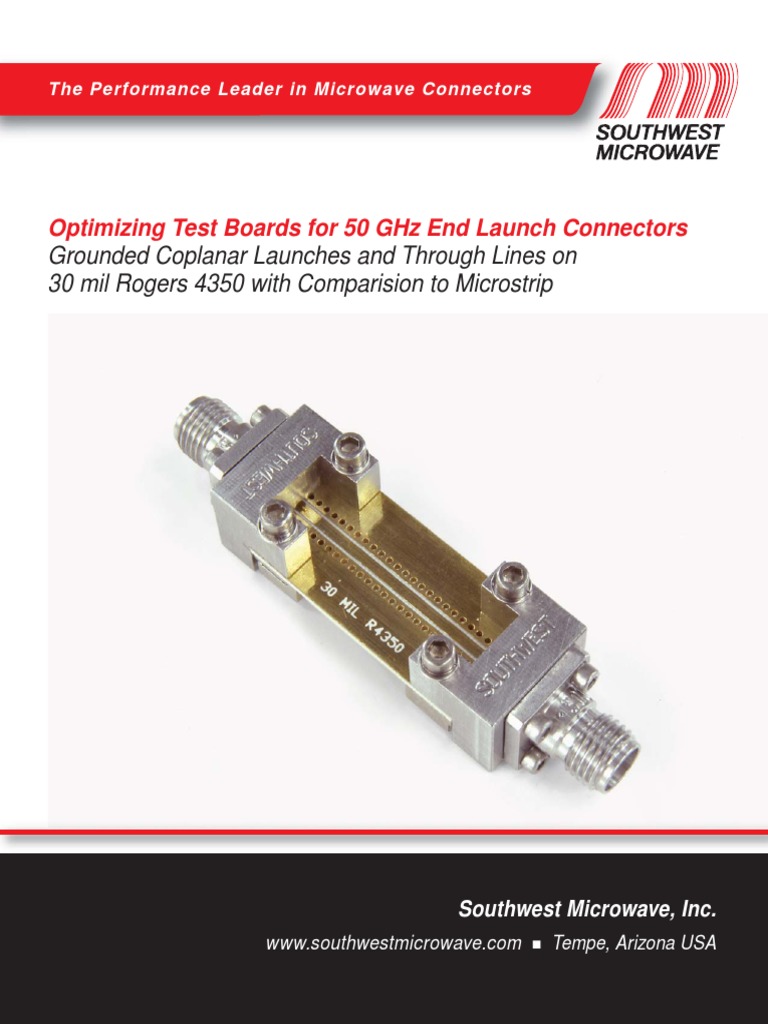 Optimizing Test Boards For 50 GHZ End Launch Connectors | PDF ...