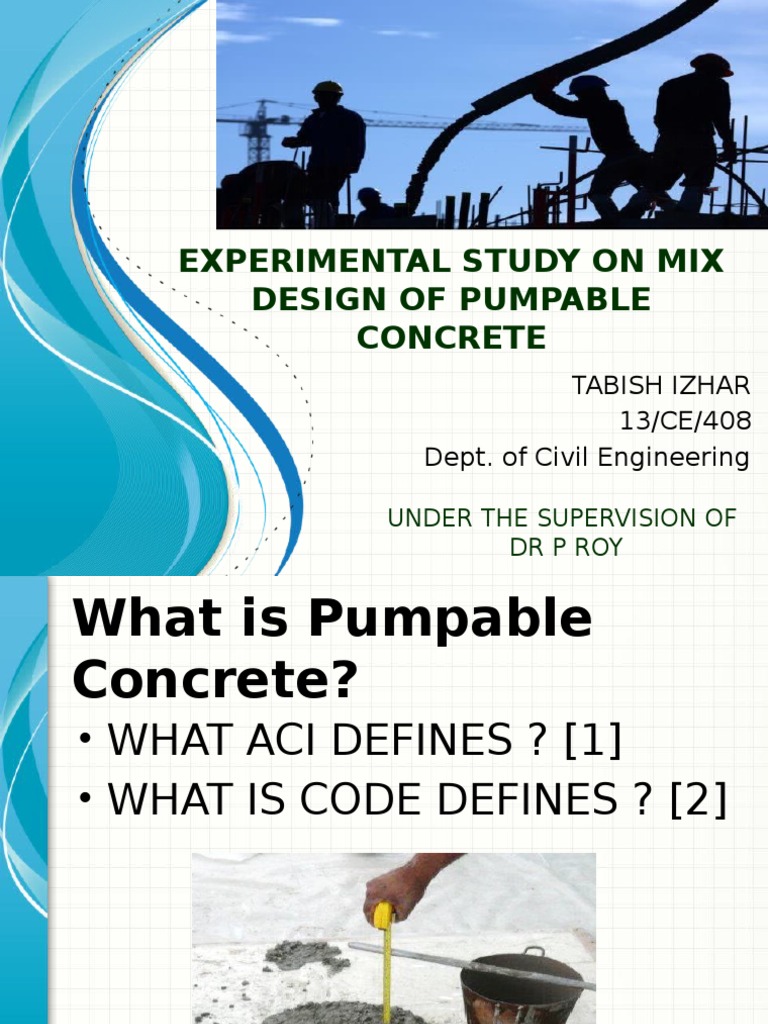 Pumpable Concrete | Concrete | Structural Engineering