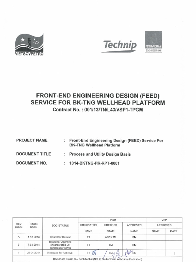 Process and Utility Design Basis (Offshore Platform) | PDF | Gas ...