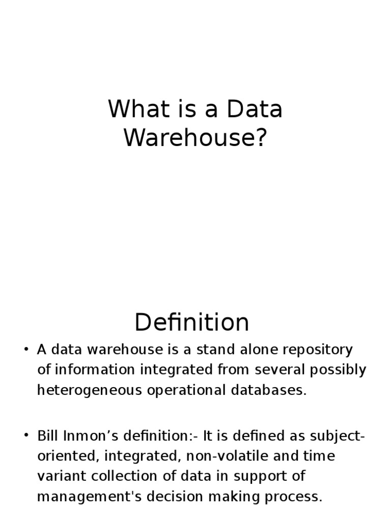 What Is A Data Warehouse? | PDF | Data Warehouse | Databases