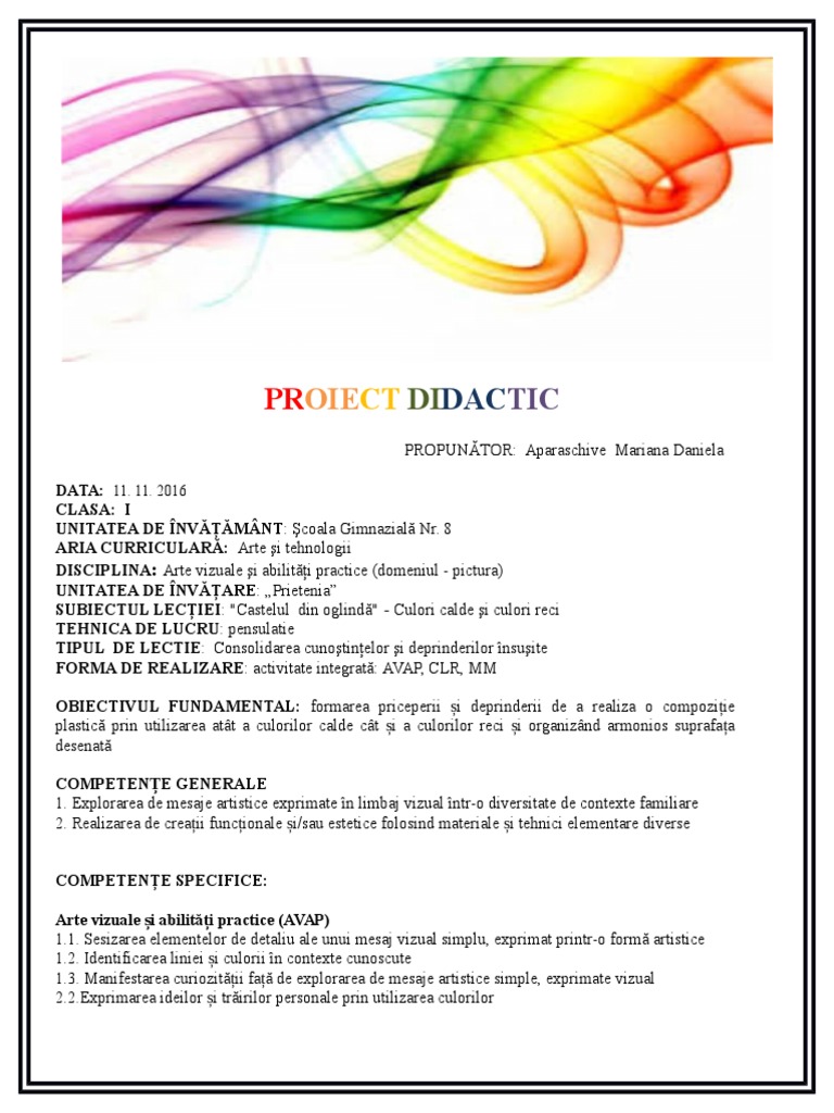 2 Proiect Didactic Avap | PDF
