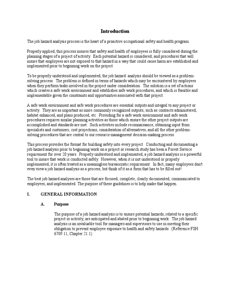 JHA Development Process | PDF | Risk | Safety