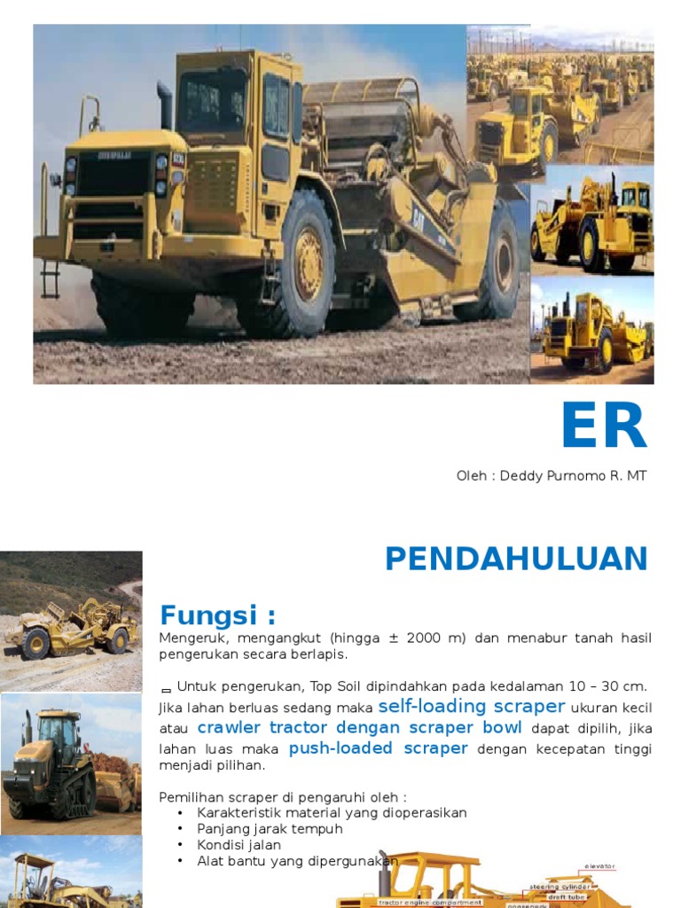 Fungsi dan Jenis Scraper Alat Berat | PDF