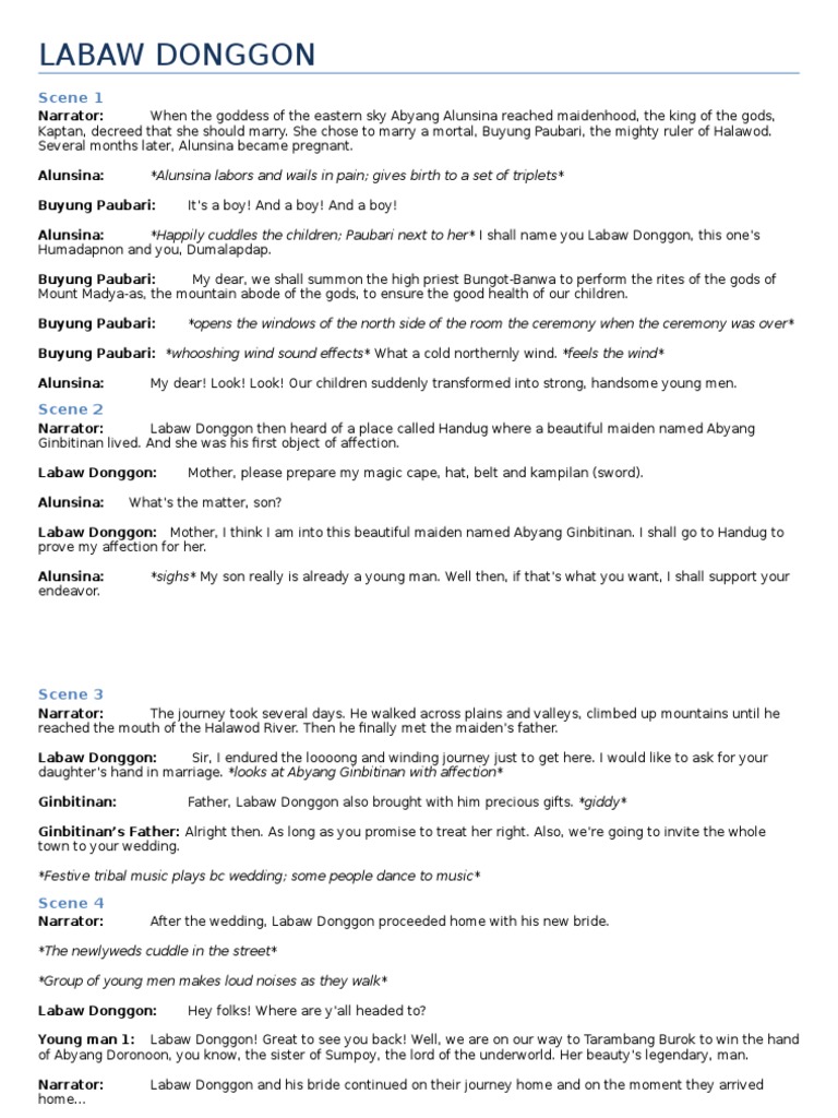 Labaw Donggon: Epic Comic Adventure | PDF | Poetry