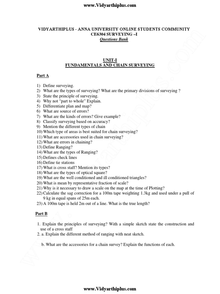CE6304 Surveying I | PDF | Surveying | Scientific Observation
