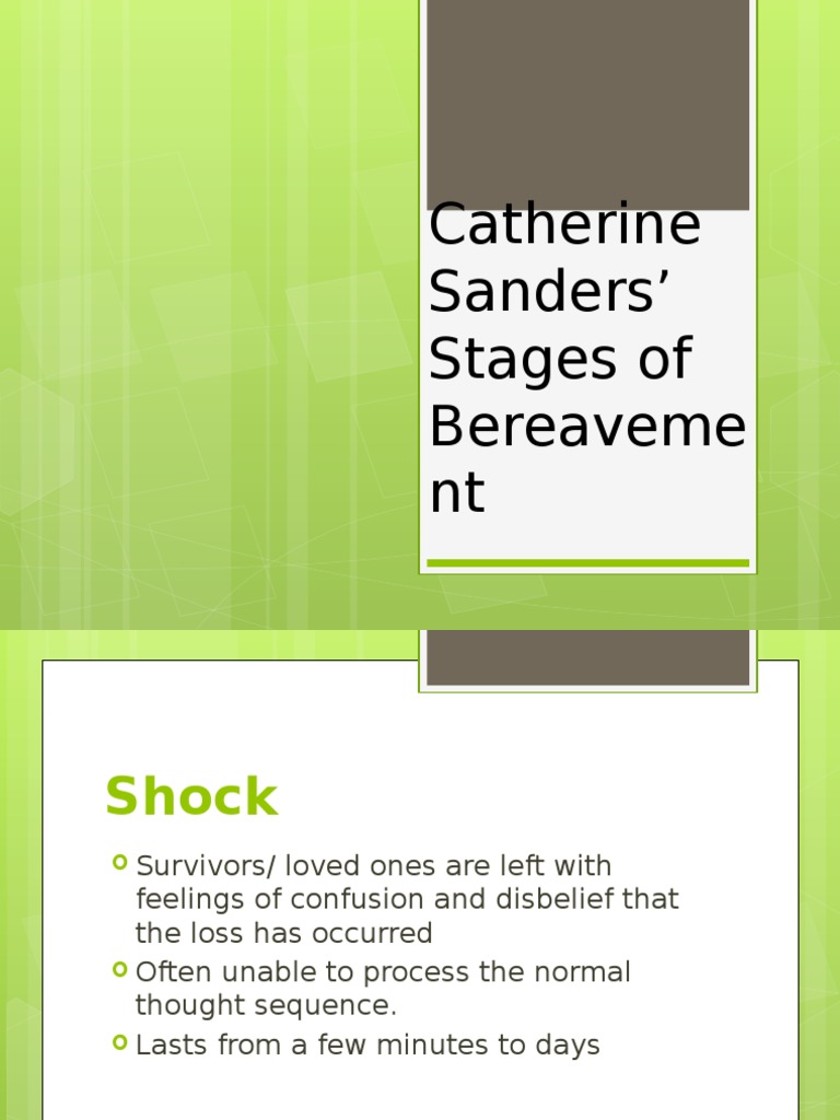 Sander's Stages of Bereavement | PDF