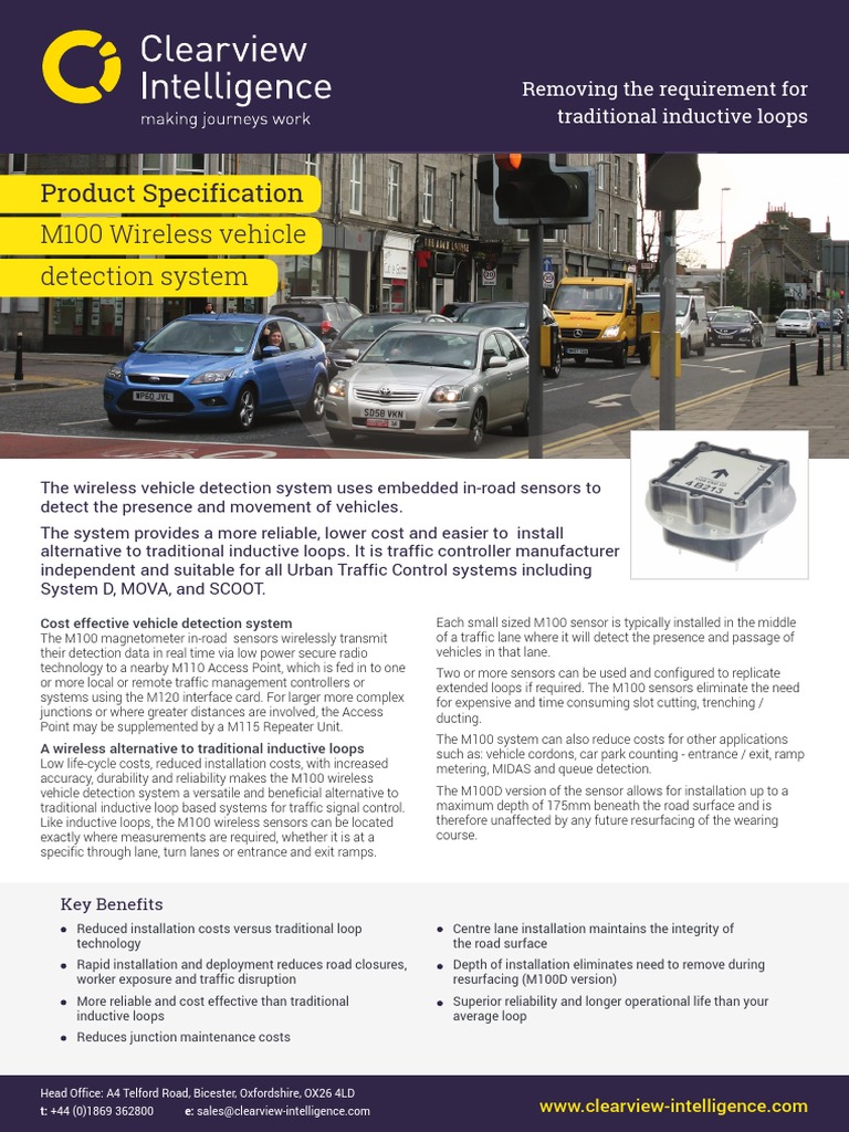 M100 Wireless Vehicle Detection | PDF | Traffic | Wireless Access Point