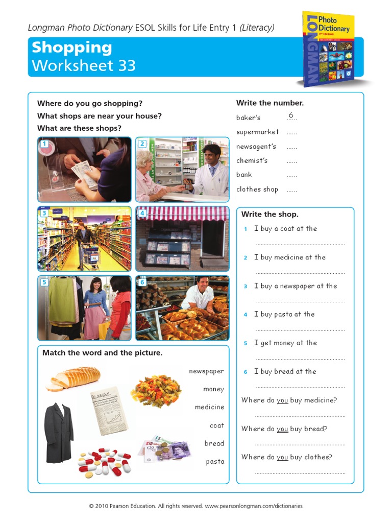 Shopping - Worksheet 33 PDF | PDF