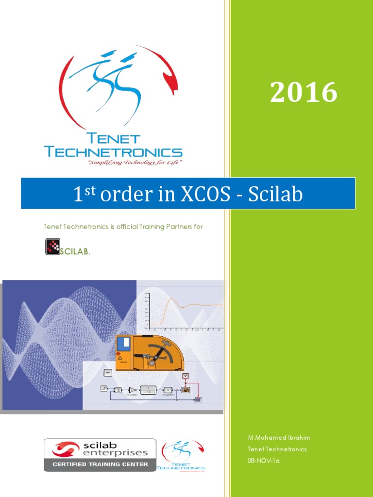 Scilab XCOS First Order System Guide | PDF