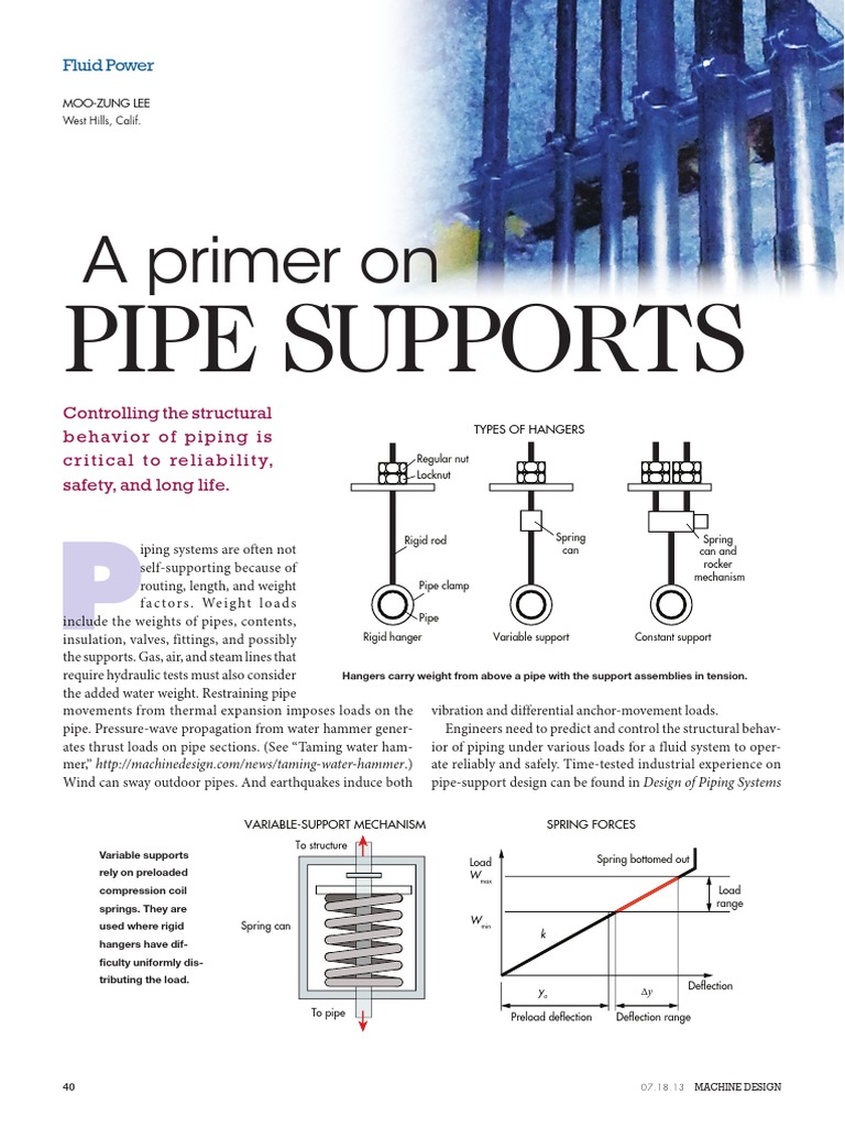 Pipe Supports | PDF | Pipe (Fluid Conveyance) | Structural Load