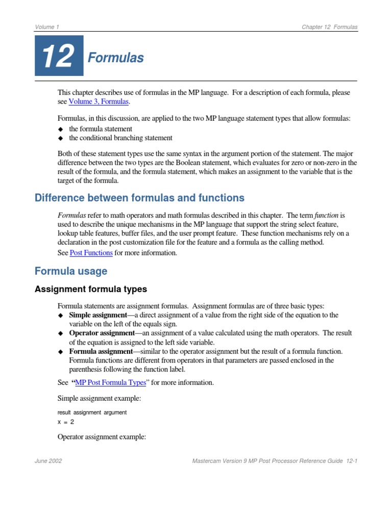 Formulas in MP: An Overview of Formula Usage, Types, and Key Concepts ...