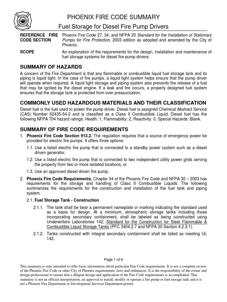 Diesel Tank Fire Pumps | PDF | Fire Safety | Pipe (Fluid Conveyance)