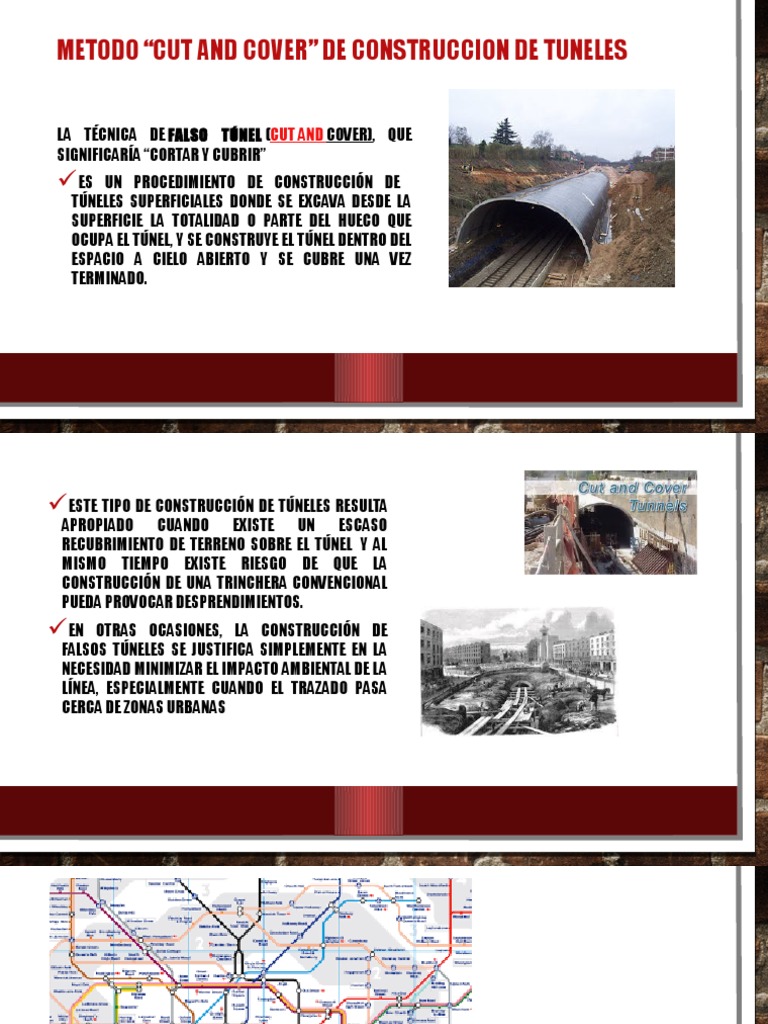 Método Cut and Cover para Túneles | PDF