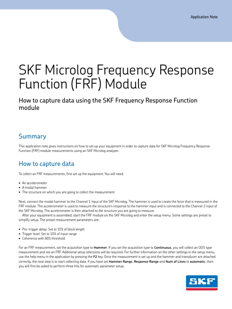 CM3144 en FRF Measurement-How To Capture Data | PDF | Accelerometer ...