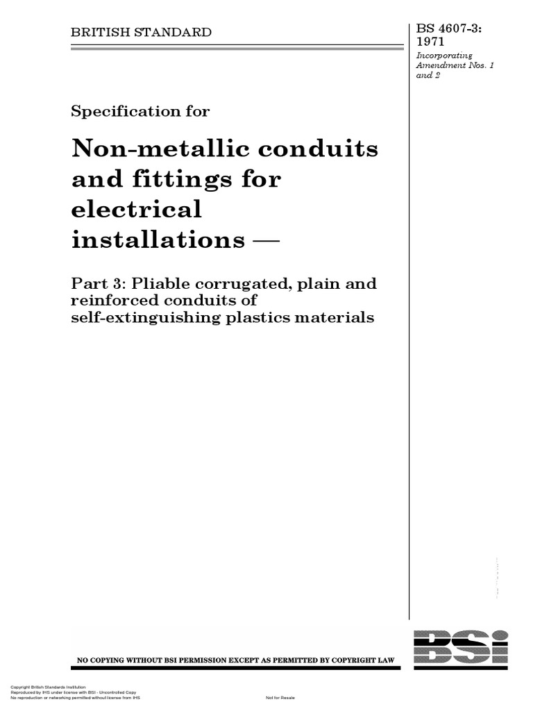BS 4607-3 | PDF | Pipe (Fluid Conveyance) | Polyvinyl Chloride