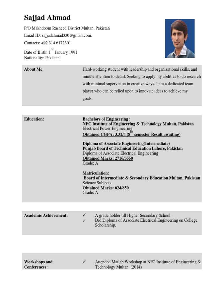 Sajjad CV | PDF