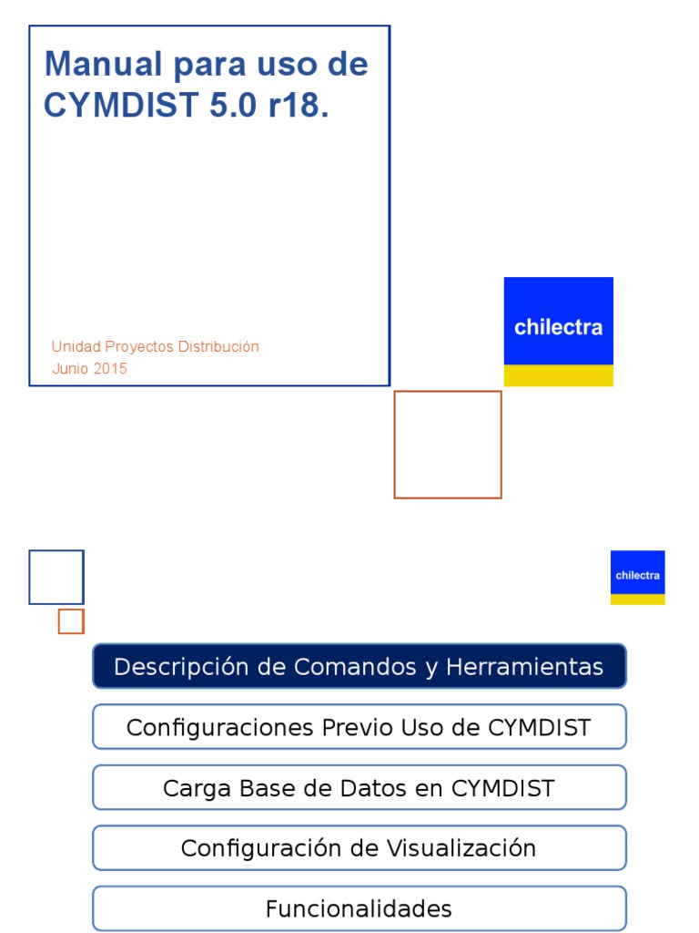 Manual para Uso de Cymdist 5.0 r18 | PDF | Menú (Computación) | Red de ...