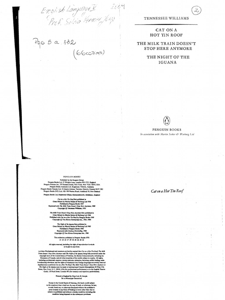 Cat On A Hot Tin Roof PDF | PDF