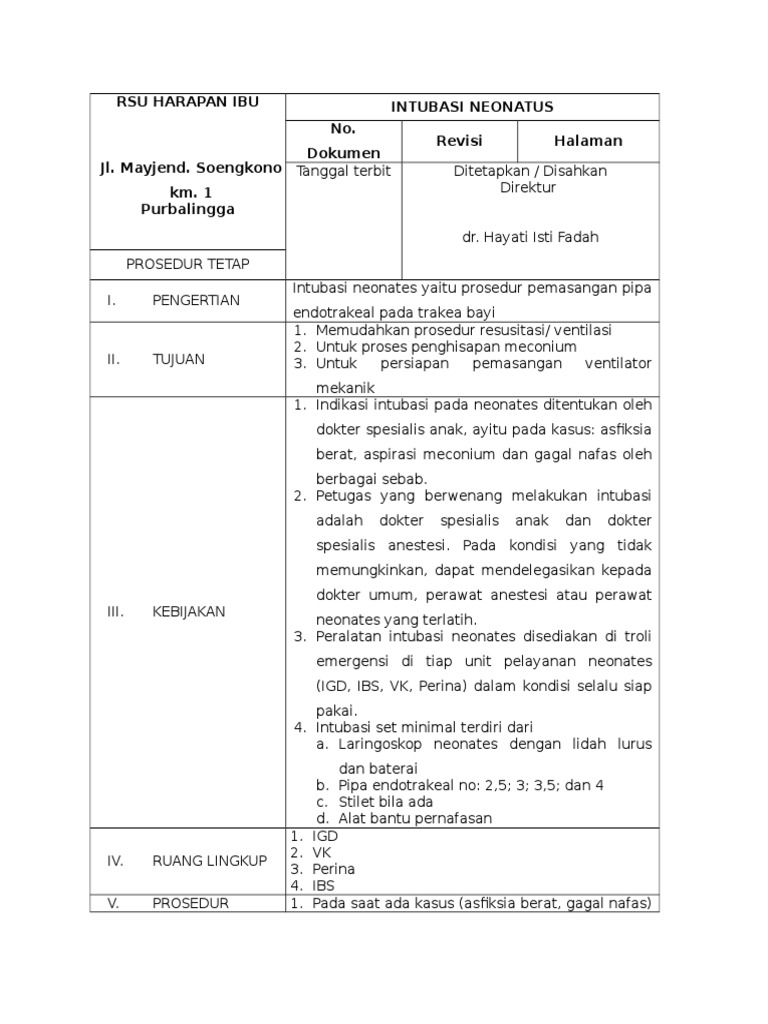 Intubasi Neonatus Ett | PDF