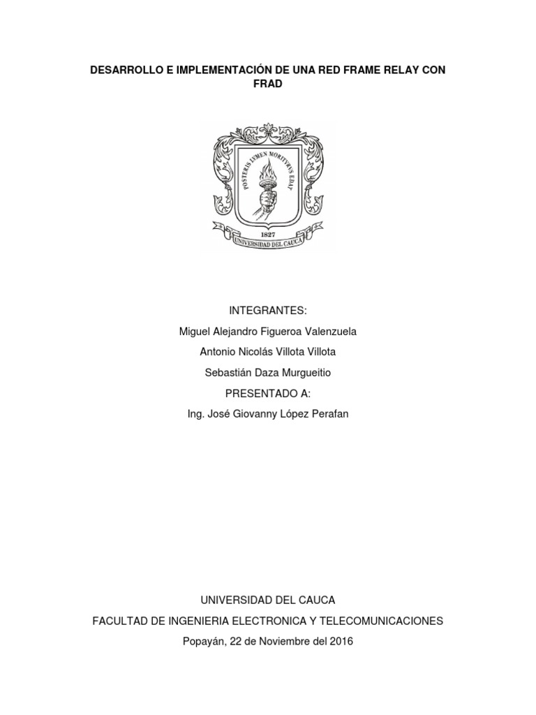 Desarrollo e Implementación de Una Red Frame Relay Con Frad | PDF | Red ...