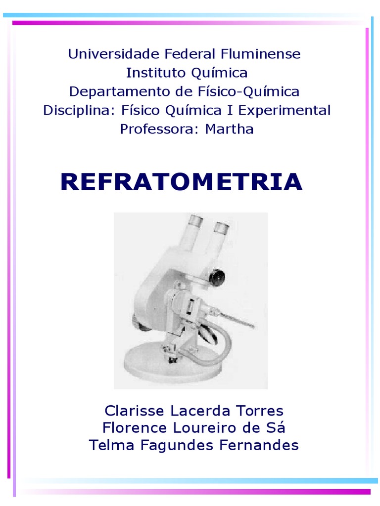 Refratometria | PDF | Refração | Química
