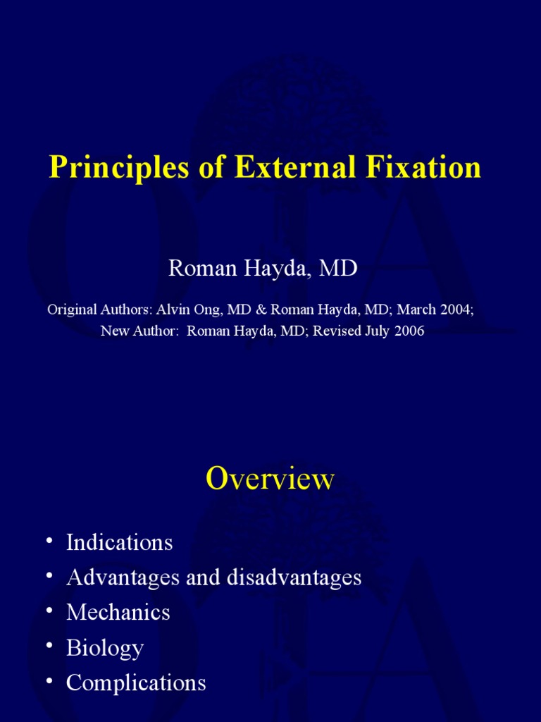 External Fixation Principles Guide | PDF | Surgery | Musculoskeletal System