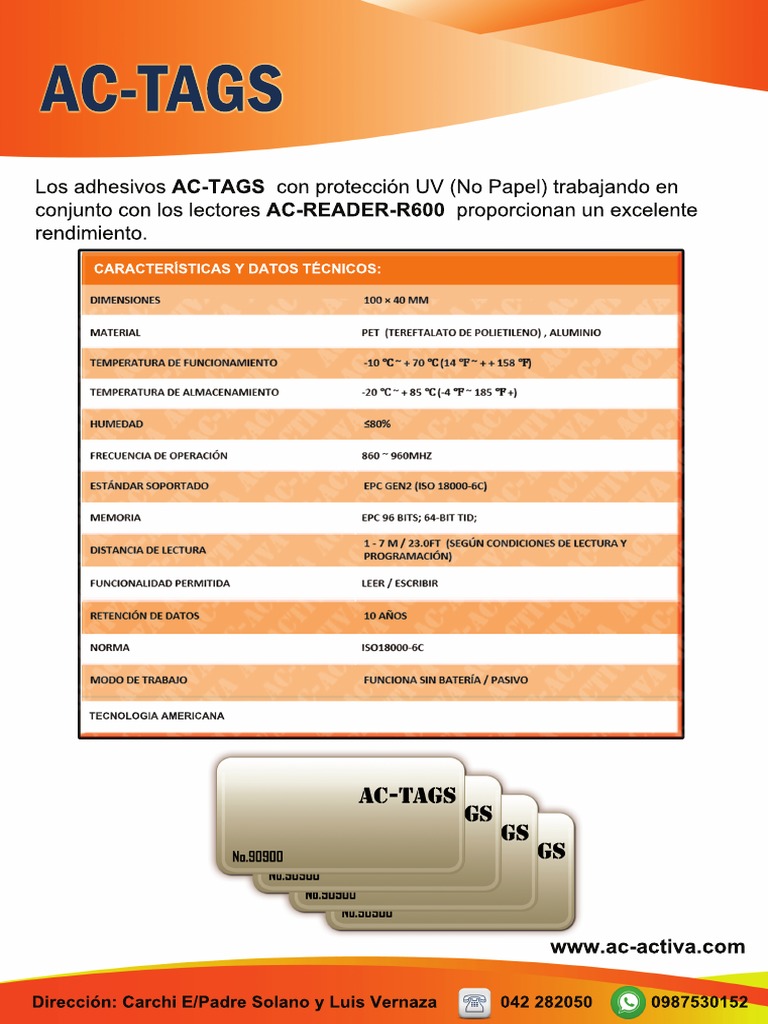 Adhesivos AC-TAGS avec protection UV | PDF