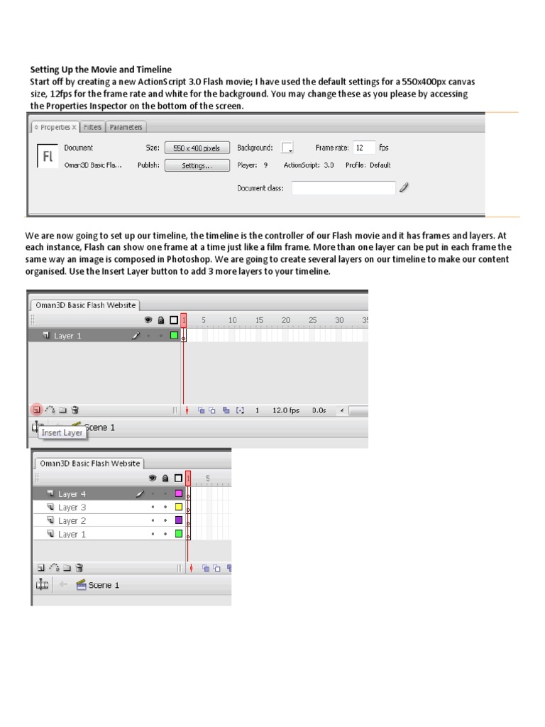 Creating Basic Flash Website | PDF | Adobe Flash | Action Script