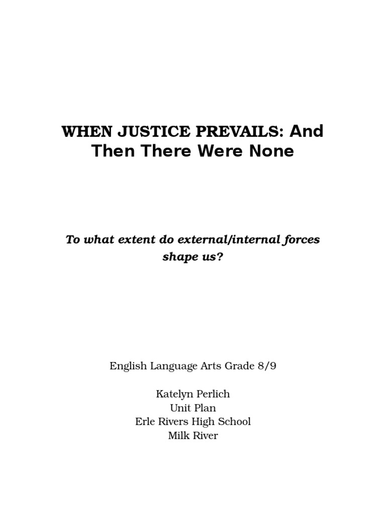 Unit Plan When Justice Prevails 2 | PDF | Reading Comprehension ...
