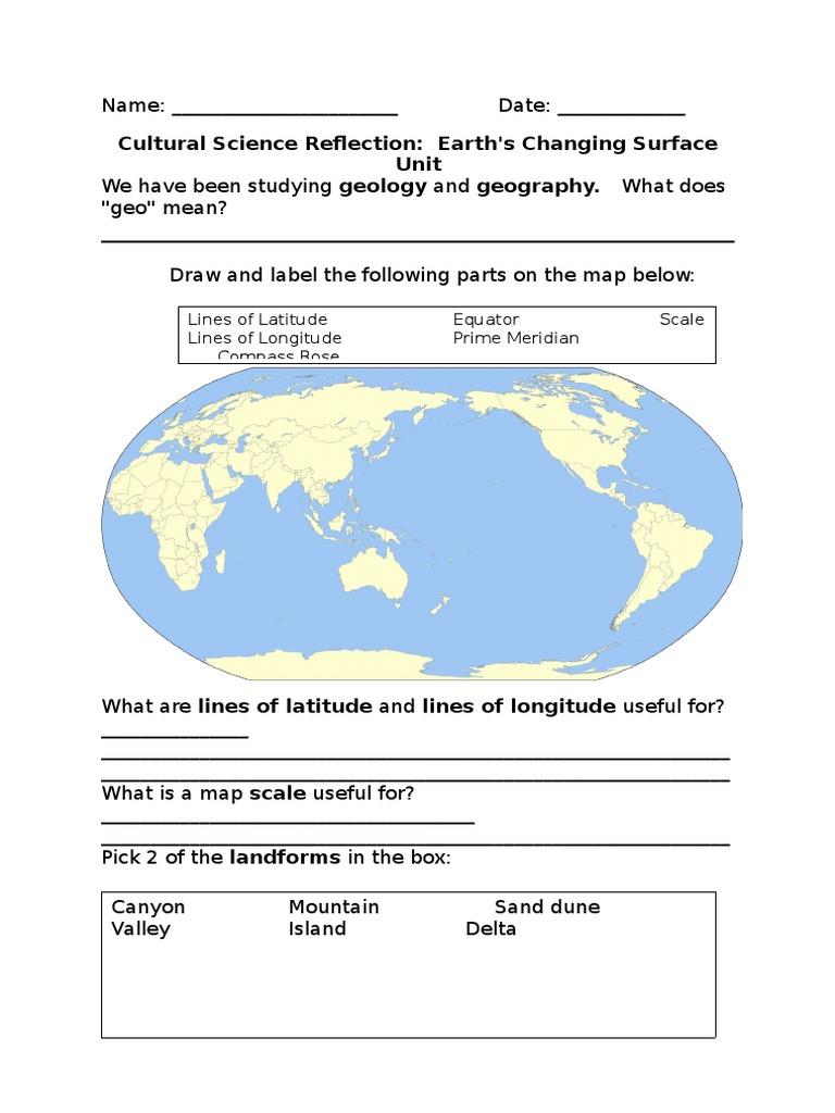 Earth's Surface Changes and Diagrams | PDF | Travel | Teaching Methods ...