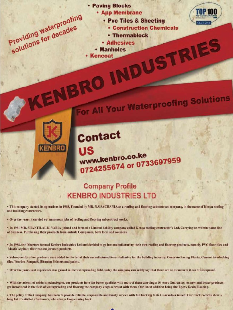 Kenbro Brochure - 2012 PDF | PDF