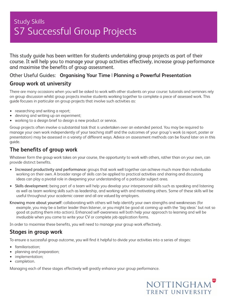 S7 Successful Group Projects | PDF | Leadership | Communication