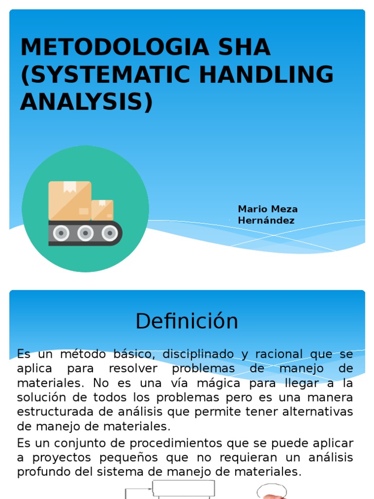 Metodología SHA para Manejo de Materiales | PDF | Toma de decisiones ...