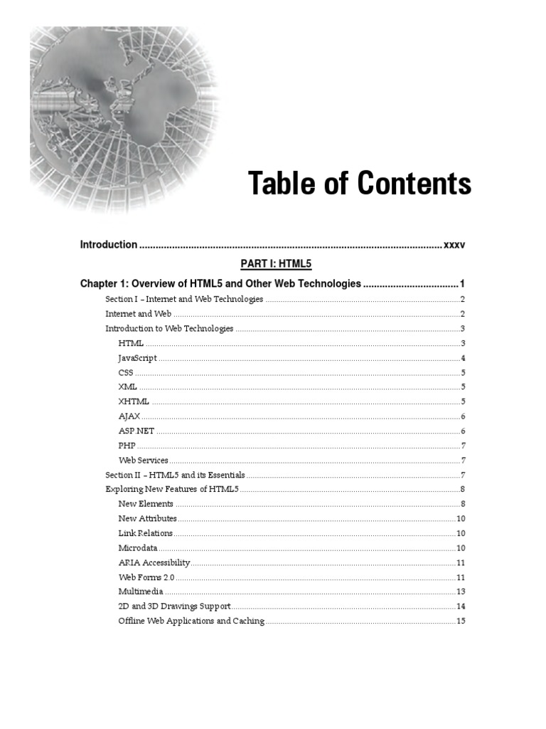 Black Book Index | PDF | Html | Html Element