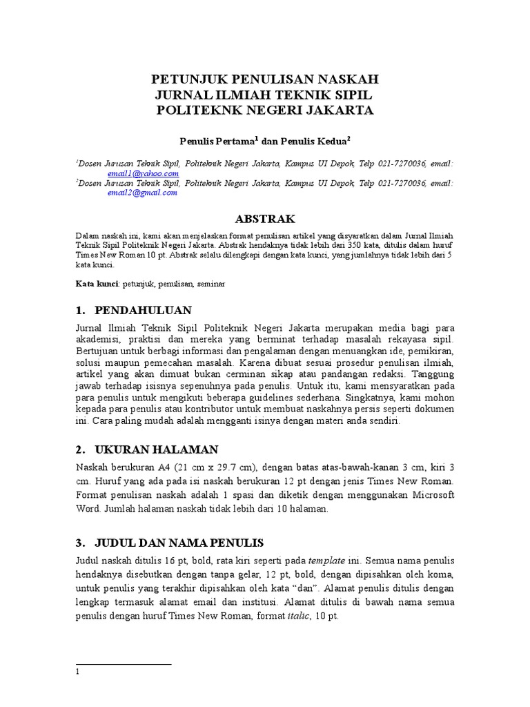 2 Format Penulisan Naskah 1 | PDF