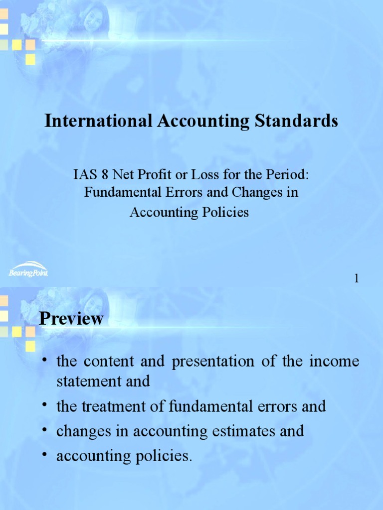 IAS 8: Net Profit and Accounting Changes | PDF | International ...