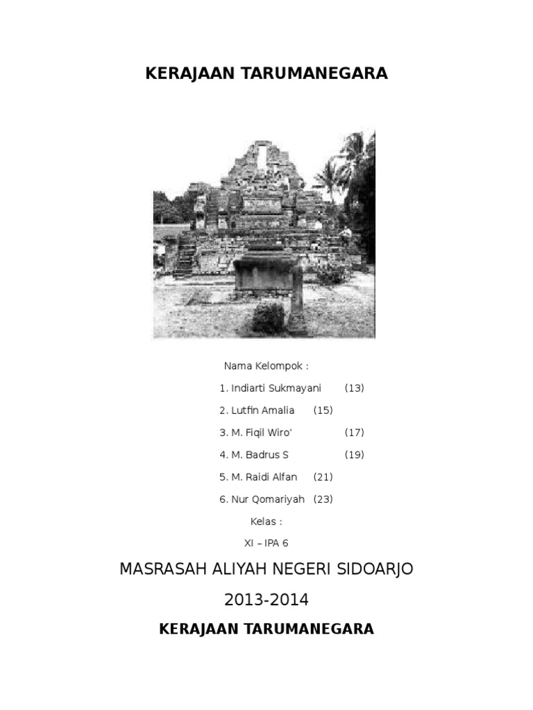 Sejarah dan Prasasti Kerajaan Tarumanegara | PDF
