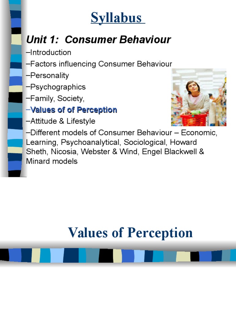 Syllabus: Unit 1: Consumer Behaviour | PDF | Perception | Brand