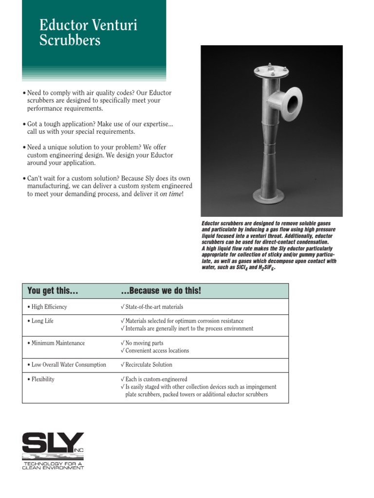Eductor Venturi Scrubbers: You Get This... ... Because We Do This ...